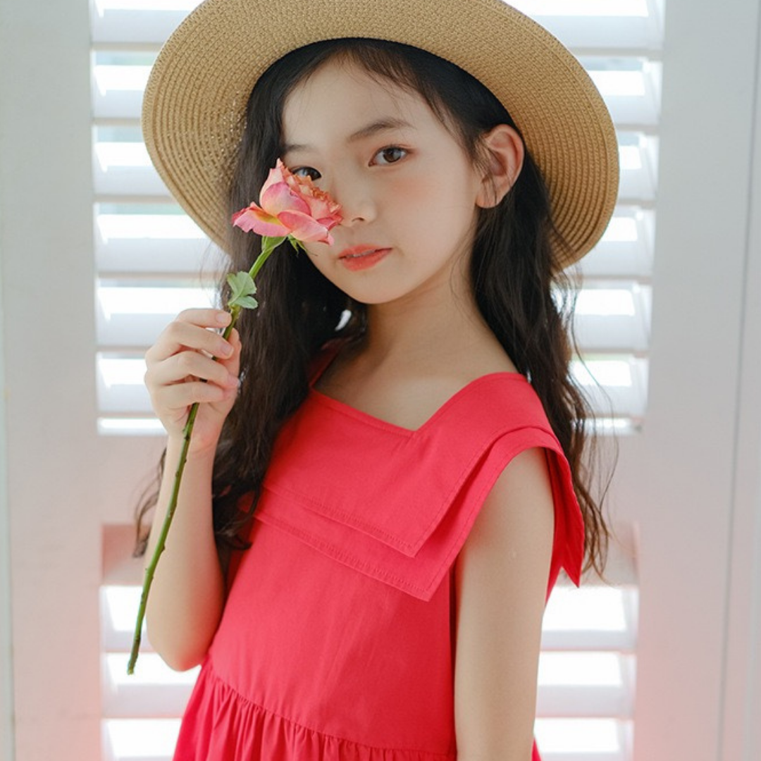 活力方领女孩长裙 Vibrant Charm Square Neckline Girls' Maxi Dress ...